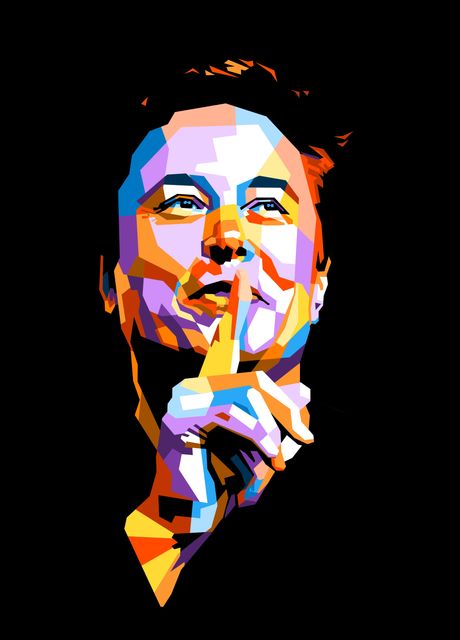 'Elon Musk' Poster, picture, metal print, paint by Beny Rahmat Mulyadi ...
