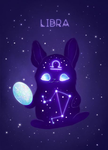 'Libra Zodiac Monster' Poster, picture, metal print, paint by Zuzana ...