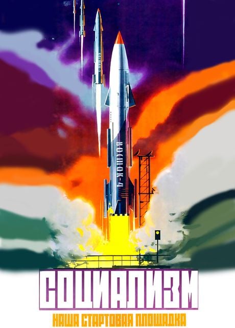 'Soviet Rocket Launch' Poster by Long Shot | Displate