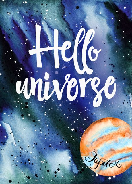 'Hello Universe' Poster by Moon Calendar Studio | Displate