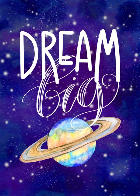 'Dream big' Poster by Moon Calendar Studio | Displate