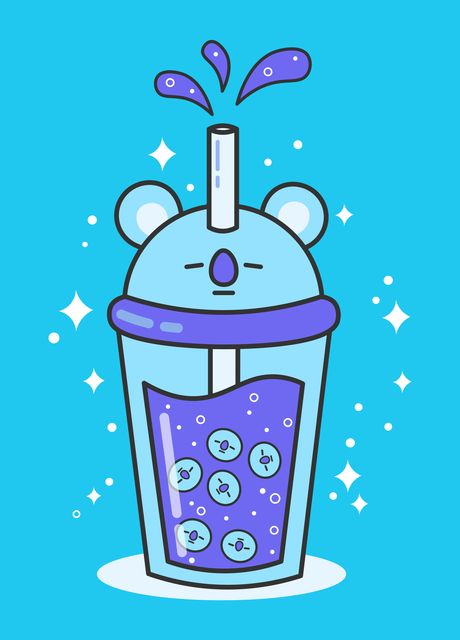 'BT21 Koya Bubble Tea' Poster by pandalyssa | Displate