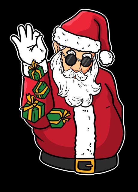 'Santa Bae I Christmas Gift' Poster by Chris Feil | Displate