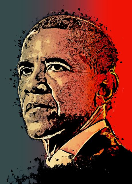 'Obama hope poster' Poster by dam art | Displate