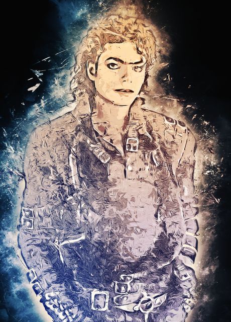 'Michael Jackson on flash' Poster, picture, metal print, paint by dam ...
