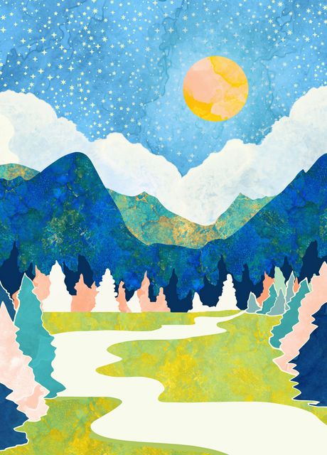 'Spring River' Poster by SpaceFrog Designs | Displate