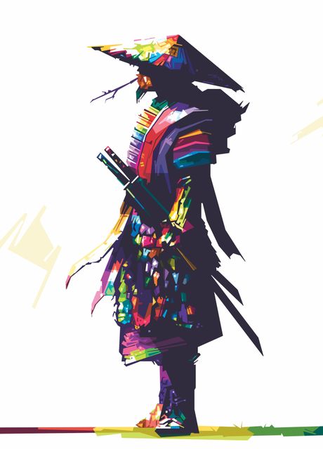 'The Samurai stun Popart' Poster by Syarifkuroakai Art | Displate