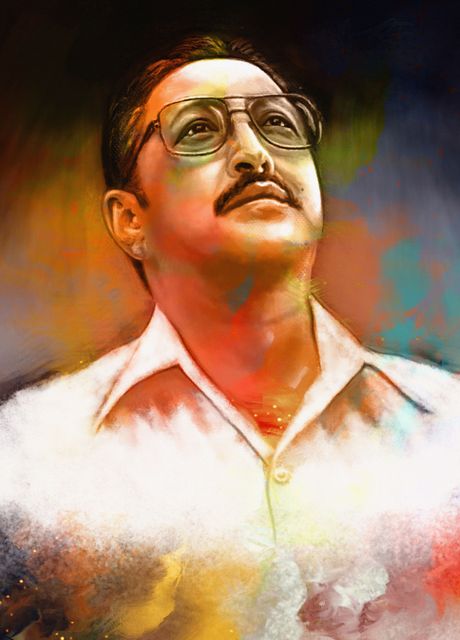 'Late King Birendra' Poster by Marjorie Freya | Displate