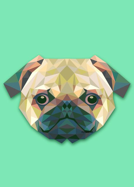 'stylized dog' Poster by Queensy Collin | Displate