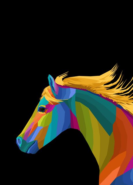 'stylized horse' Poster by Queensy Collin | Displate
