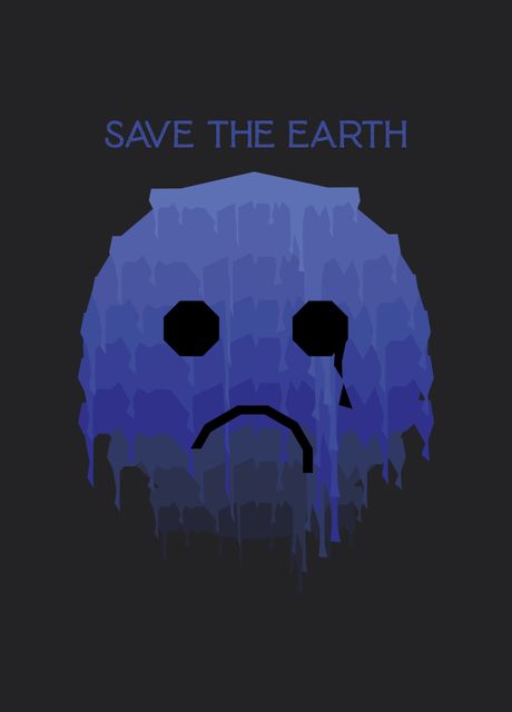 'Blue earth illustration' Poster by taurungka Graphic Design | Displate