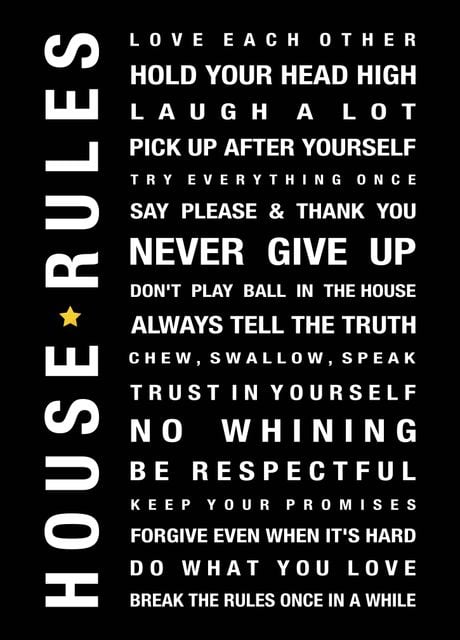 'House Rules' Poster by crbn design | Displate