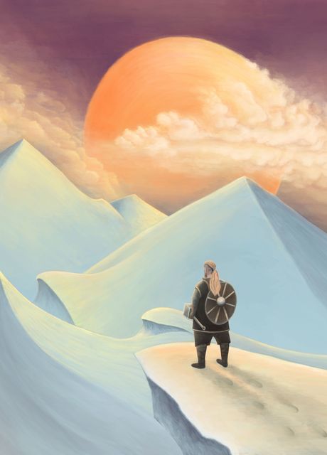 'Thor going to Jotunheim' Poster by Daniel Vind | Displate