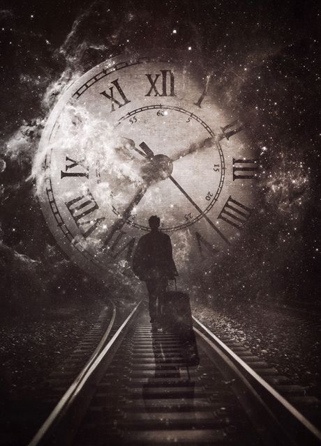 'The Time Traveller' Poster by seam less | Displate