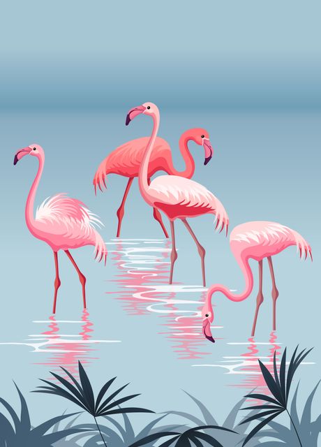'flamingo' Poster by Queensy Collin | Displate