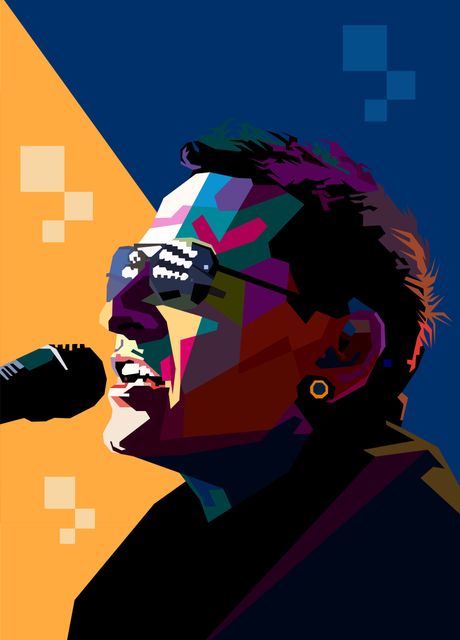 'Great Chester Bennington' Poster by Bintang Studio | Displate