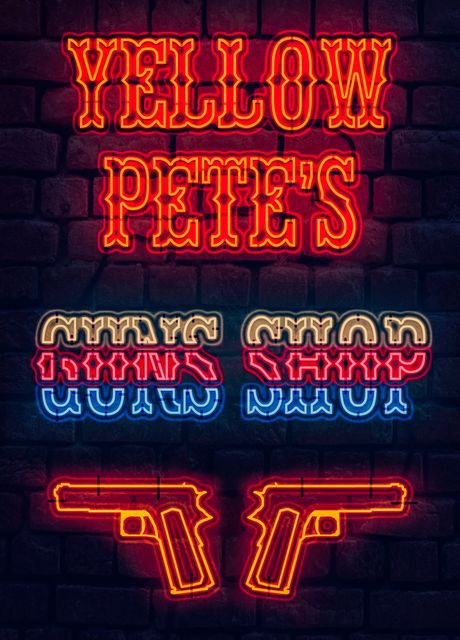 'Yellow Pete Neon Sign' Poster by Don Shop | Displate