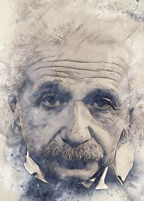 'Albert Einstein Sketch Art' Poster by Syarifkuroakai Art | Displate