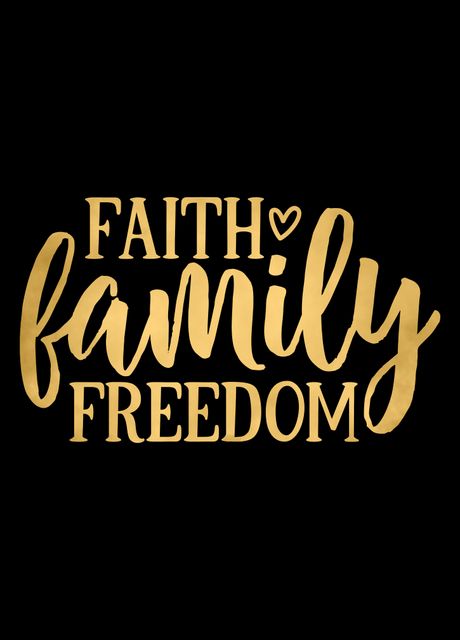 'Faith Family Freedom' Poster by Artistic Paradigms | Displate
