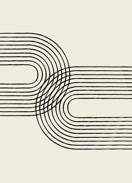 'Mid century line art' Poster by Moonlight | Displate