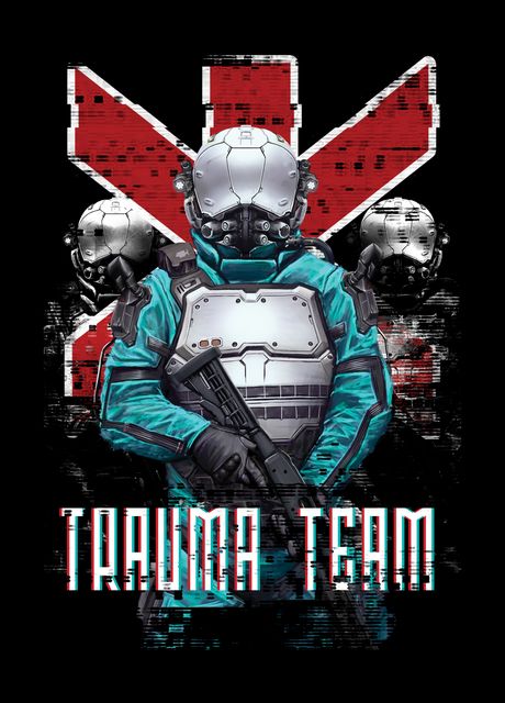 'Trauma Team Platinum' Poster, picture, metal print, paint by Cyberpunk ...