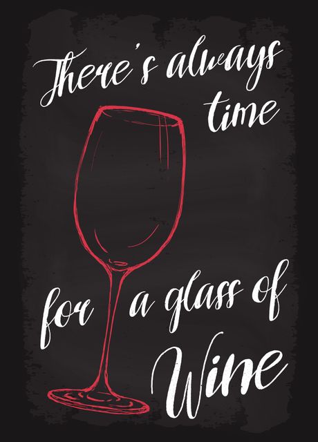 'Time for a glass of Wine' Poster by dkDesign | Displate