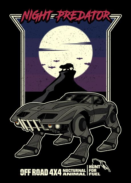 'Muscle Car Robot' Poster by Navin Guyvit | Displate