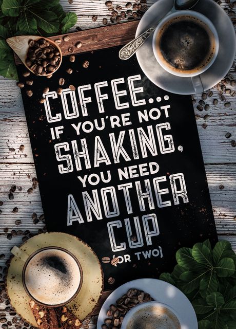 'No Shakin More Caffeine' Poster by Kilo Byte | Displate