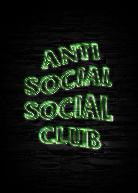'Anti Social Social Club' Poster, picture, metal print, paint by ...