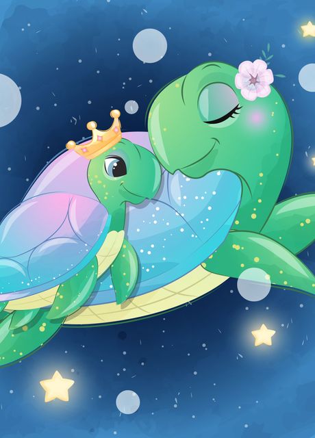 'Cute turtle ' Poster by Queensy Collin | Displate