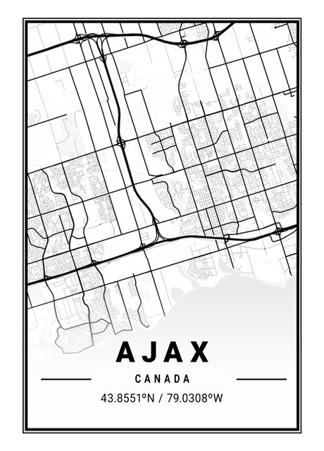 'Ajax Light City Map' Poster by Tien Stencil | Displate