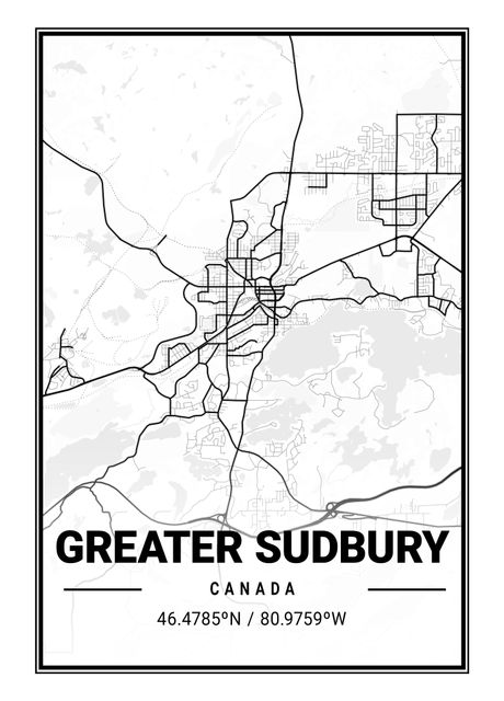'Greater Sudbury Light City' Poster by Tien Stencil | Displate