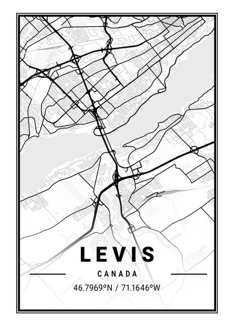 'Levis Light City Map' Poster by Tien Stencil | Displate