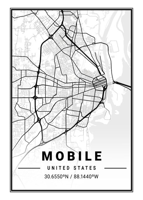 'Mobile Light City Map' Poster by Tien Stencil | Displate
