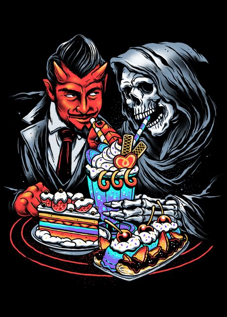 'devils treat' Poster by glitchygorilla | Displate