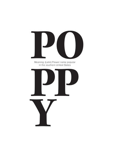 'Poppy Name Poster' Poster by Robin Forsyth | Displate