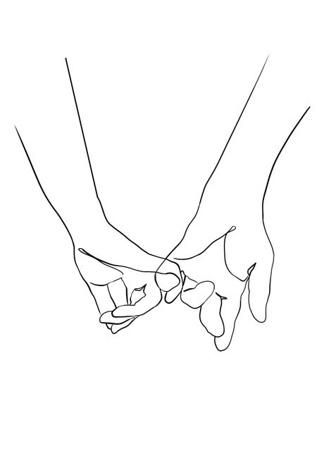'One Line Holding Hands' Poster by Giovanni Poccatutte | Displate