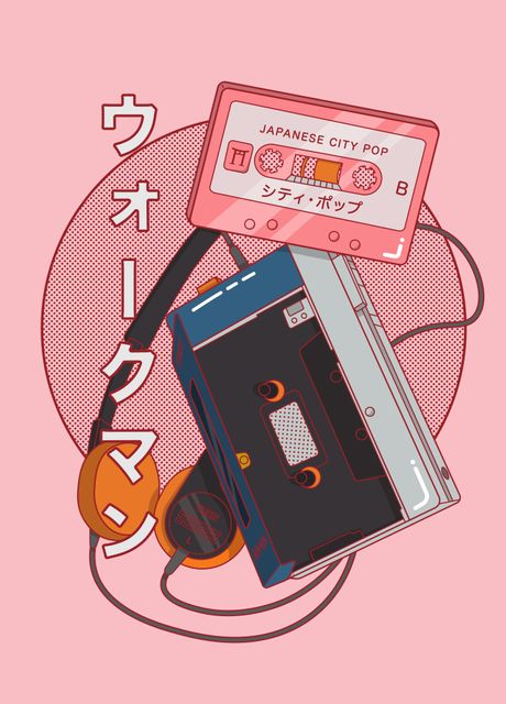 'Retro Walkman' Poster by VEIN graphic | Displate