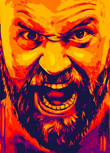 'Full Face Fury' Poster by Ahmad Hanafi | Displate