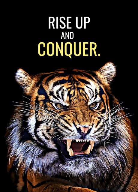'Rise up and Conquer' Poster by Millionaire Quotes | Displate