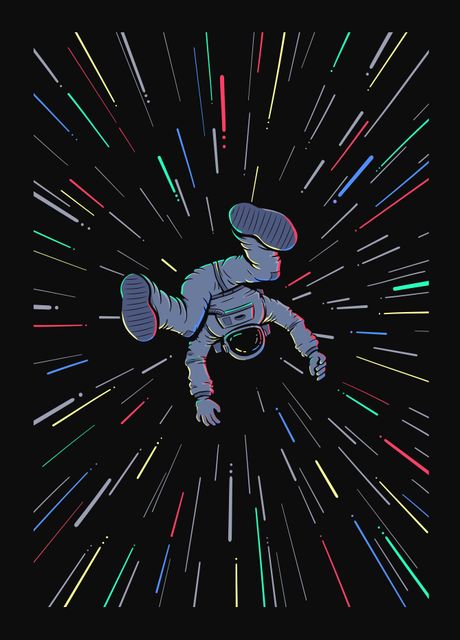 'Falling Through Space' Poster by Grant Shepley | Displate