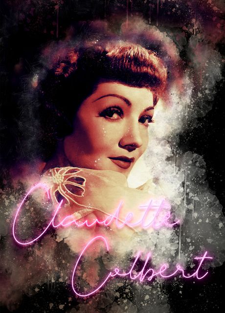 'Claudette Colbert' Poster by Petra Rommelfanger | Displate