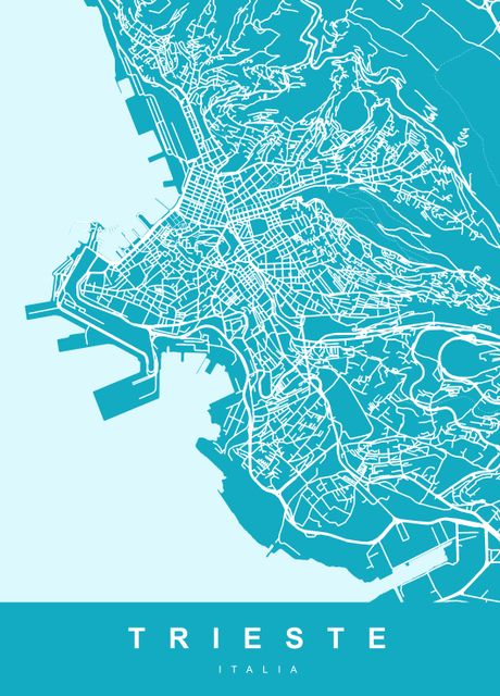 'TRIESTE City Map Italy' Poster by UrbanMaps | Displate