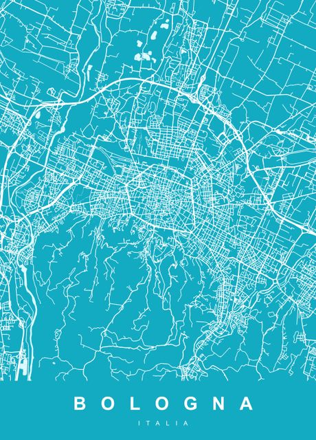 'BOLOGNA City Map Italia' Poster by UrbanMaps | Displate