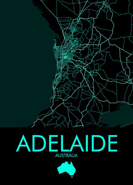 'ADELAIDE AUSTRALIA' Poster by Atomic Chinook | Displate
