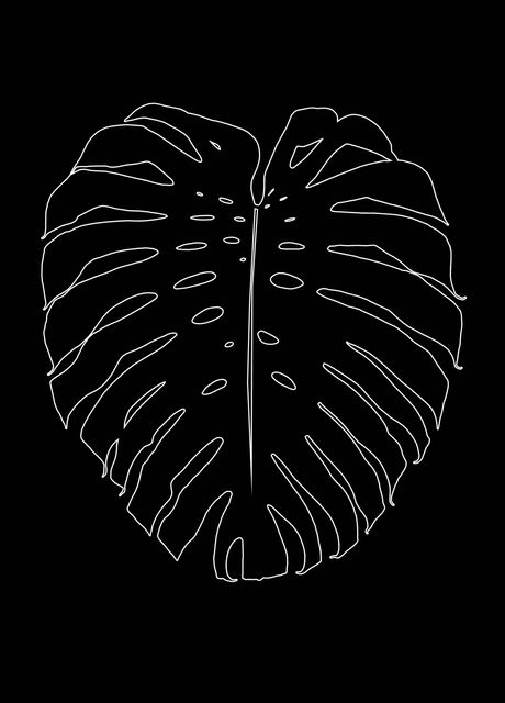 'Monstera Finesse Line Art3' Poster by Anita's & Bella's Art | Displate