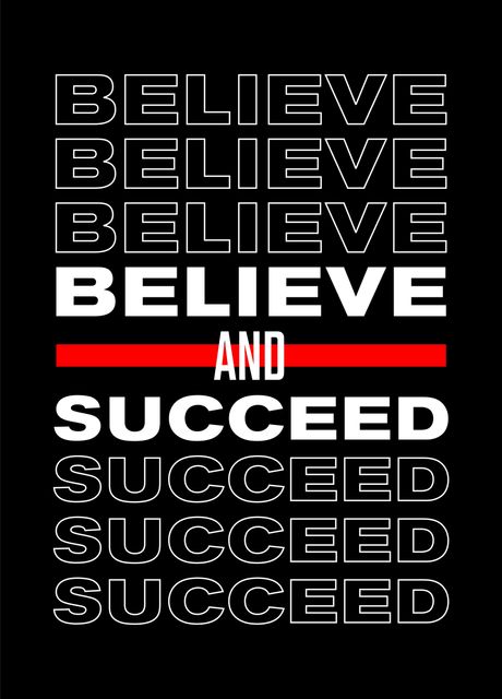 'Believe and Succeed' Poster by Syahrasi | Displate