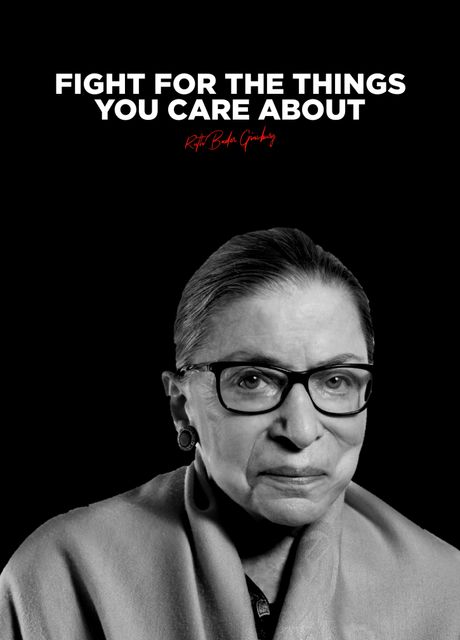 'Ruth Bader Ginsburg Quote' Poster by Pixel Nation | Displate