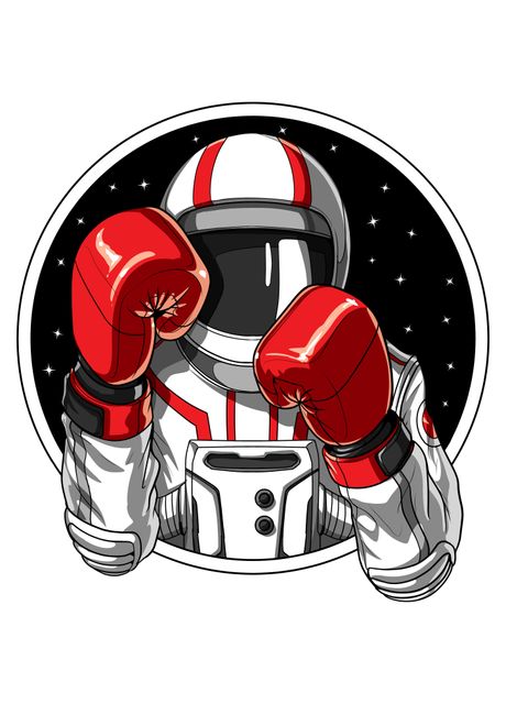 'Boxing Astronaut' Poster by Psychonautica | Displate