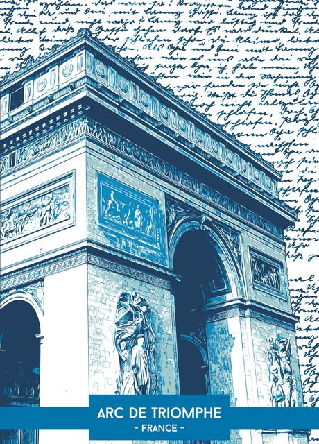 'Arc de Triomphe Artwork' Poster by Rizky Irawan | Displate